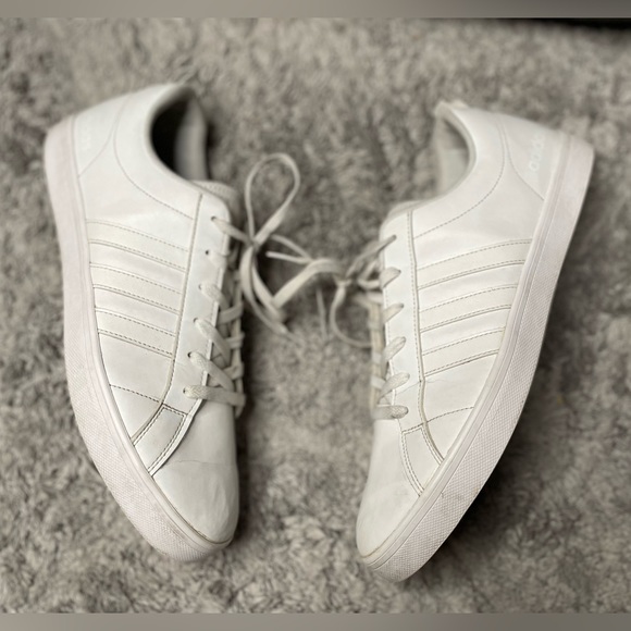 adidas | Shoes | Mens Adidas All White Sneakers Shoes Size 2 | Poshmark
